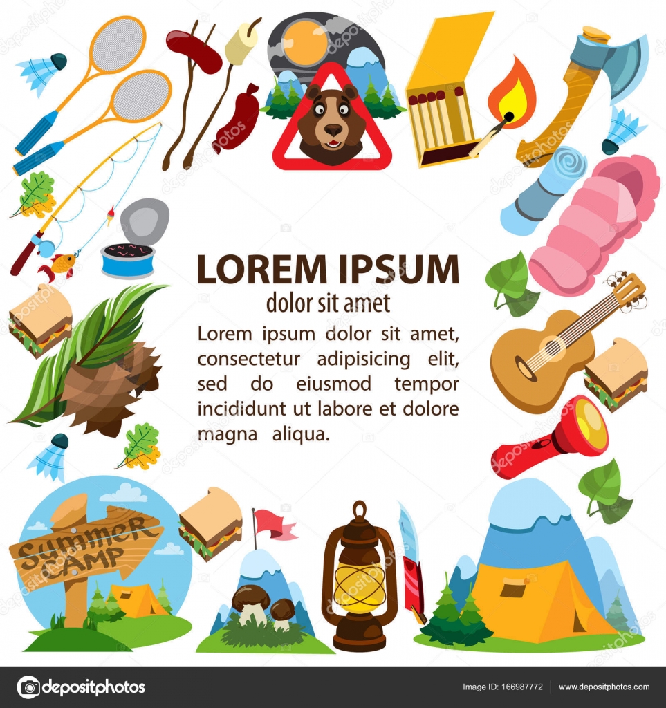 Tourism and recreation elements template Stock Vector Image by ...