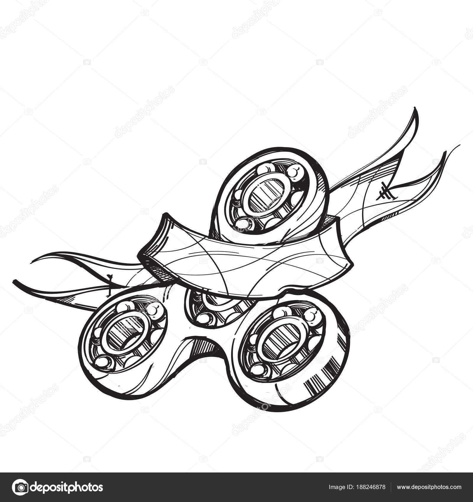 Spinner Ribbon Banner Isolated White Background Stock Vector Image by ...