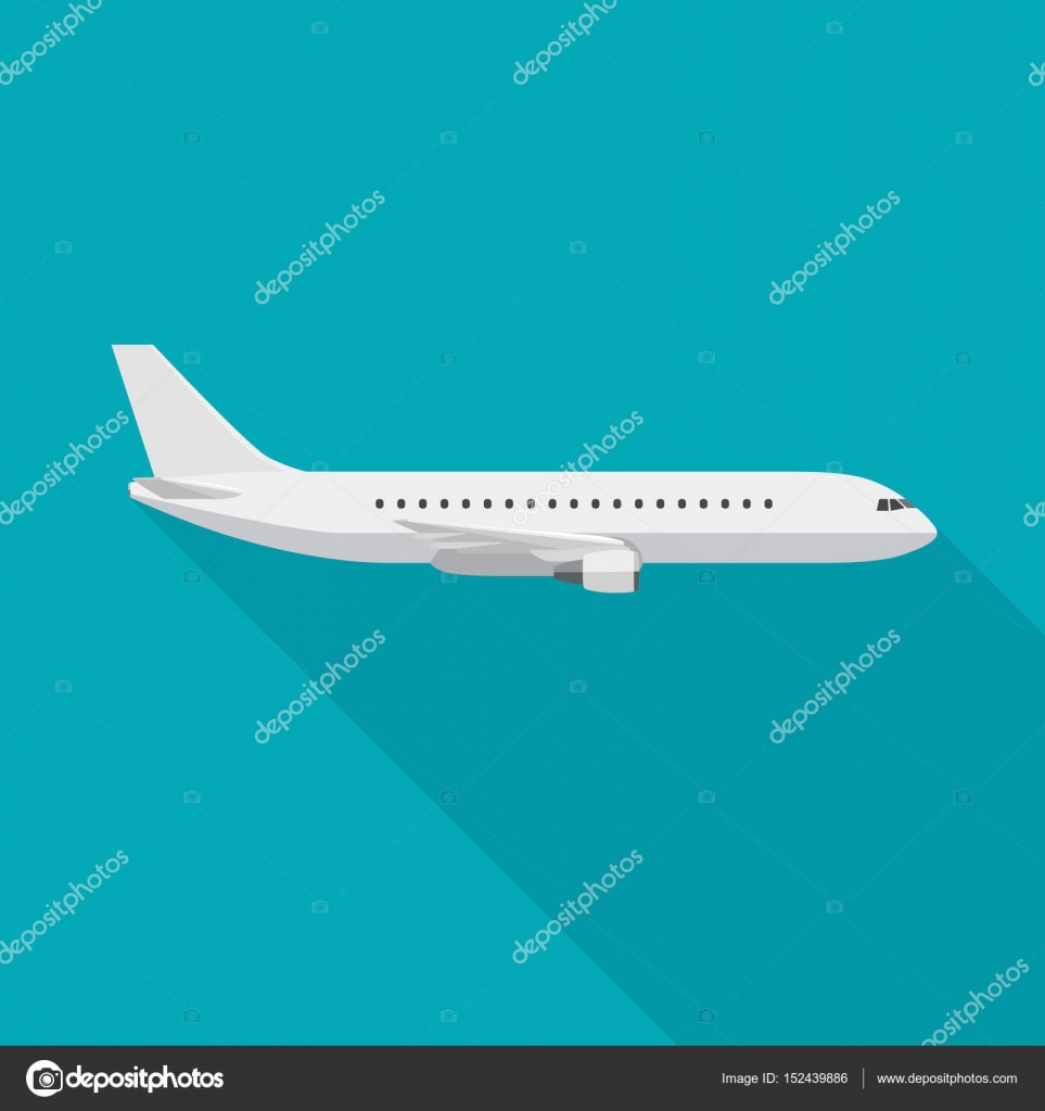 Airplane flat illustration Stock Illustration by ©bolotoff #152439886