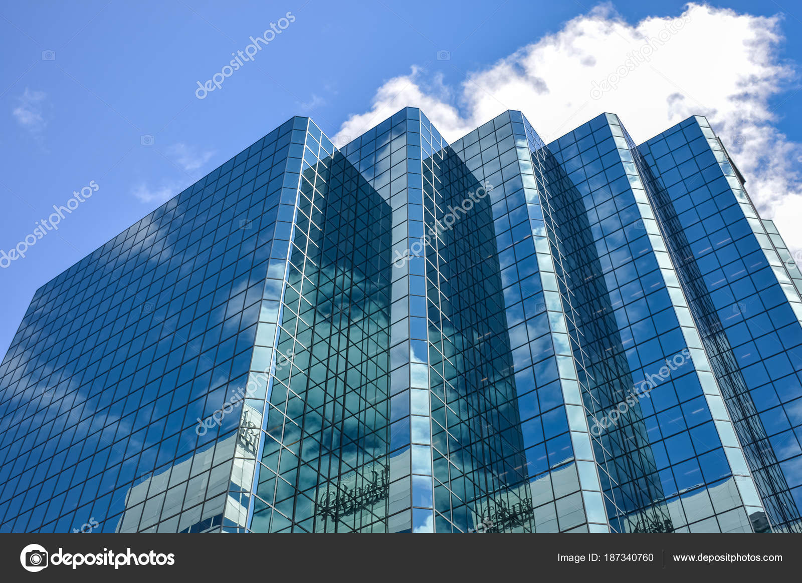 Glass Skyscraper Reflecting Clouds Ottawa Downtown Stock Photo by ...
