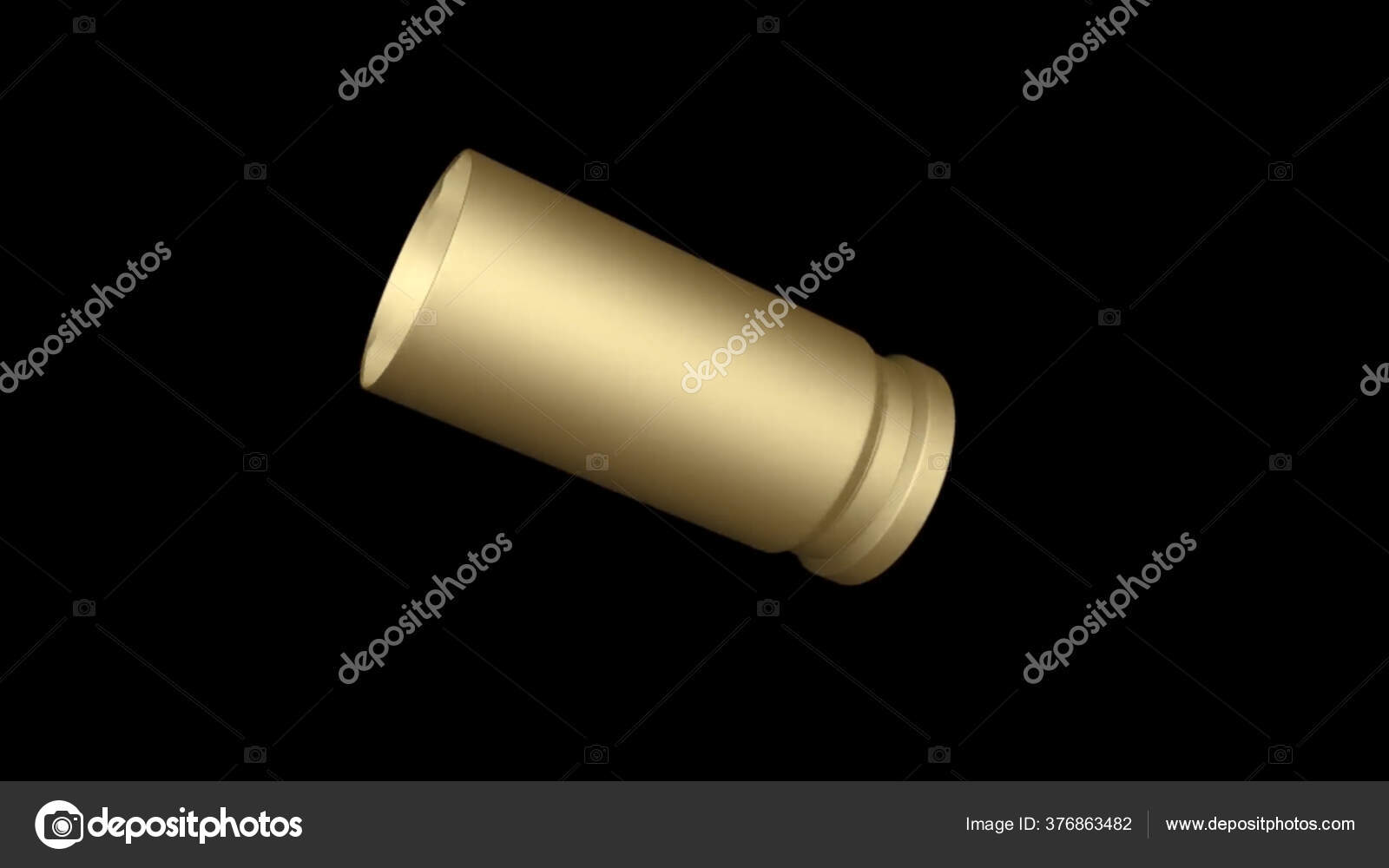 Empty Bullet Shell Black Background — Stock Photo © mirzamlk #376863482