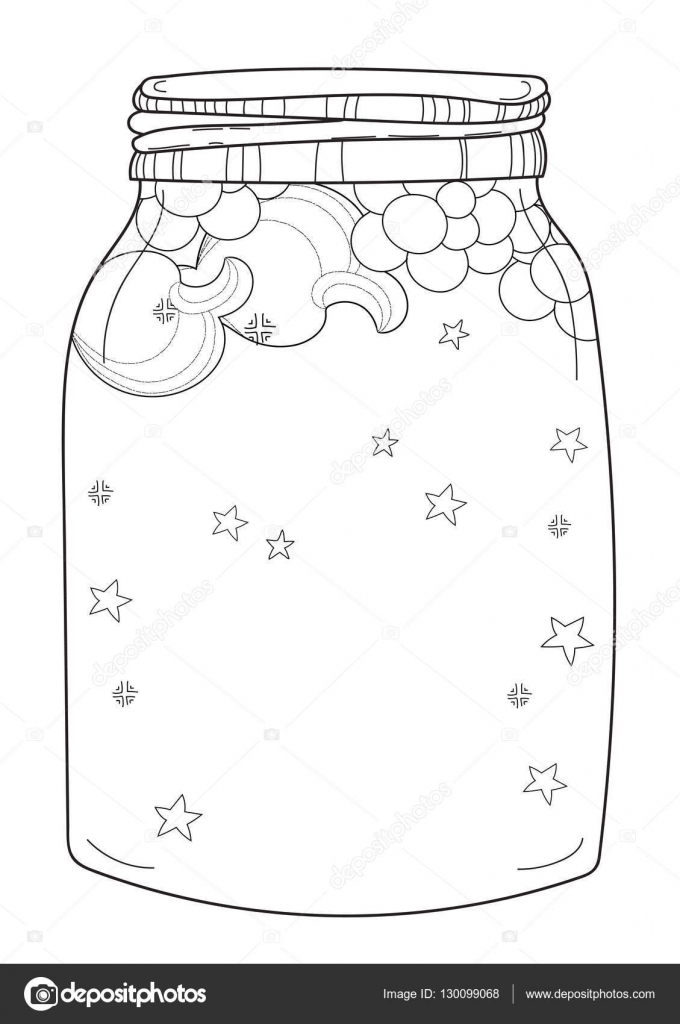 Empty Jar Coloring Page Coloring Pages