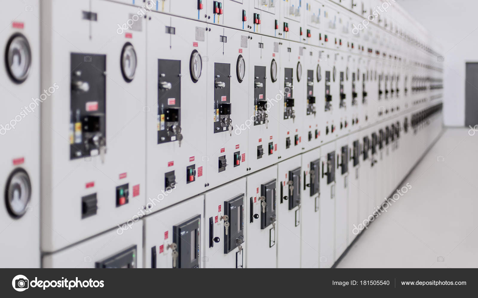 Relay protection system. Bay control unit. Medium voltage switch Stock ...