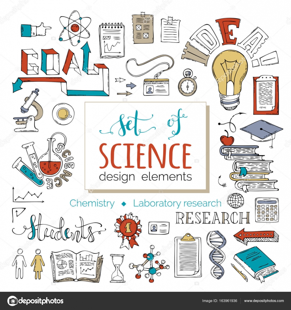 Vector set of science design elements and icons. Stock Vector by ...