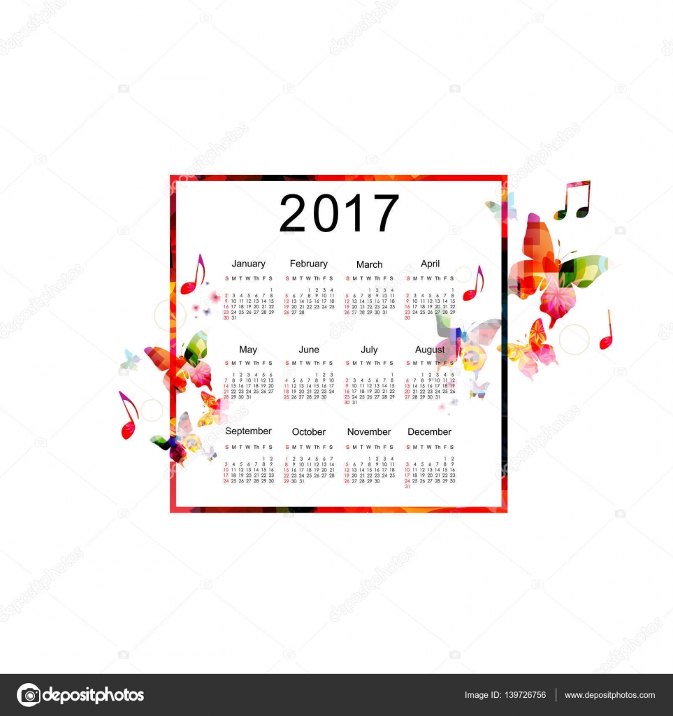 Colorful Calendar planner 2017 design Stock Vector Image by ...