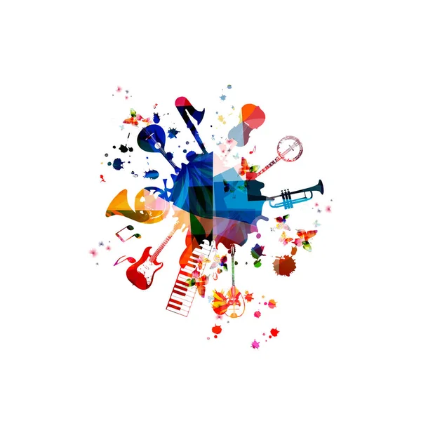 Music Poster Music Instruments Colorful Piano Keyboard Saxophone ...