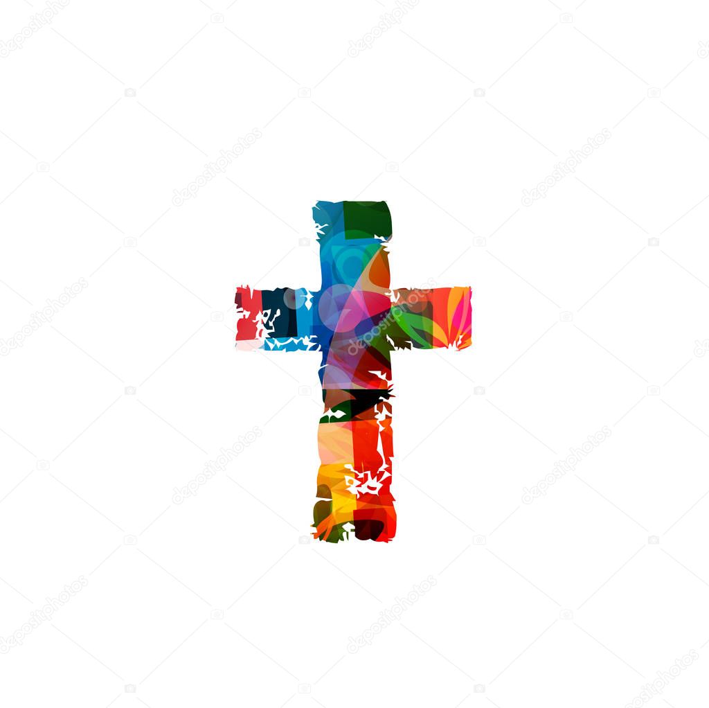 Pictures: colorful cross | Colorful cross illustration — Stock Vector ...