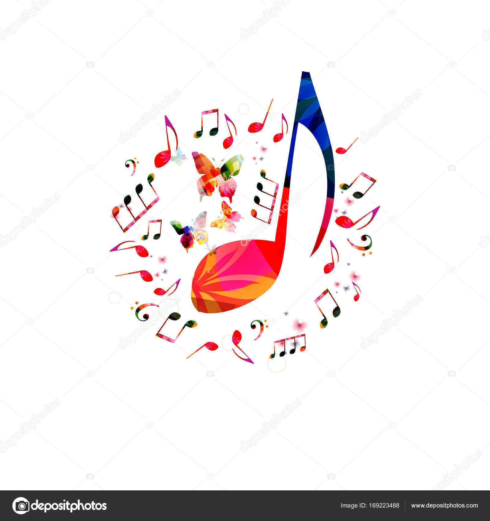 Colorful notes symbols Stock Illustration by ©abstract412 #169223488