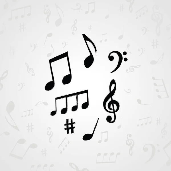 Black White Music Poster Music Notes Music Elements Design Card Stock ...
