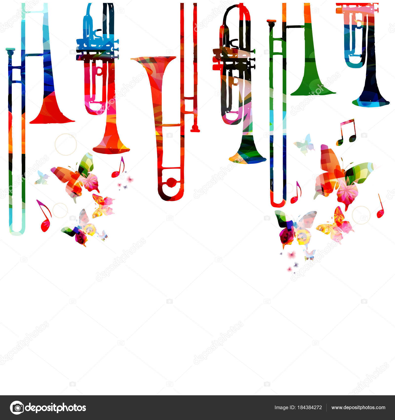 Colorful Trombones