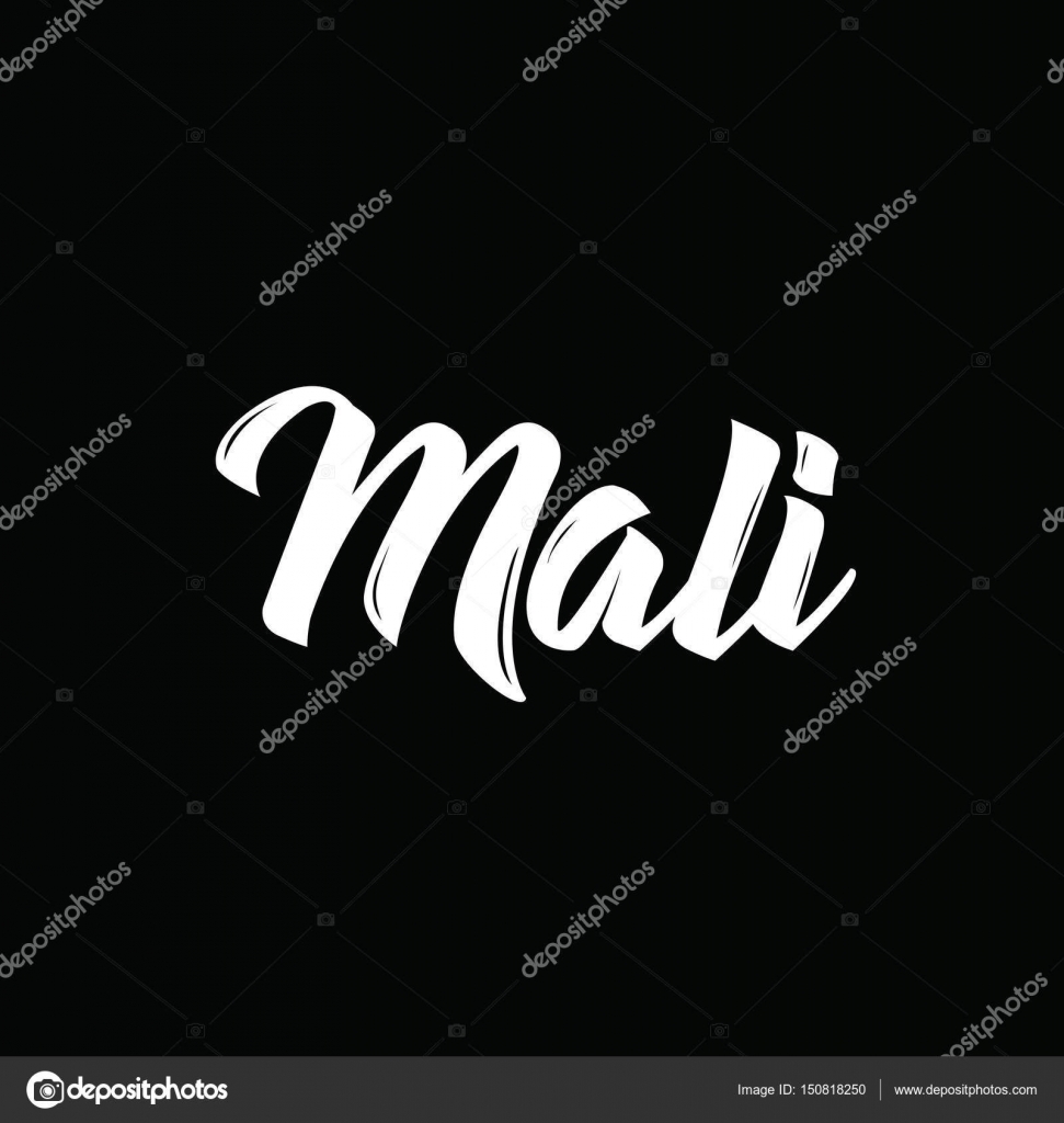 Mali, text design. Vector calligraphy. Typography poster. Stock Vector ...