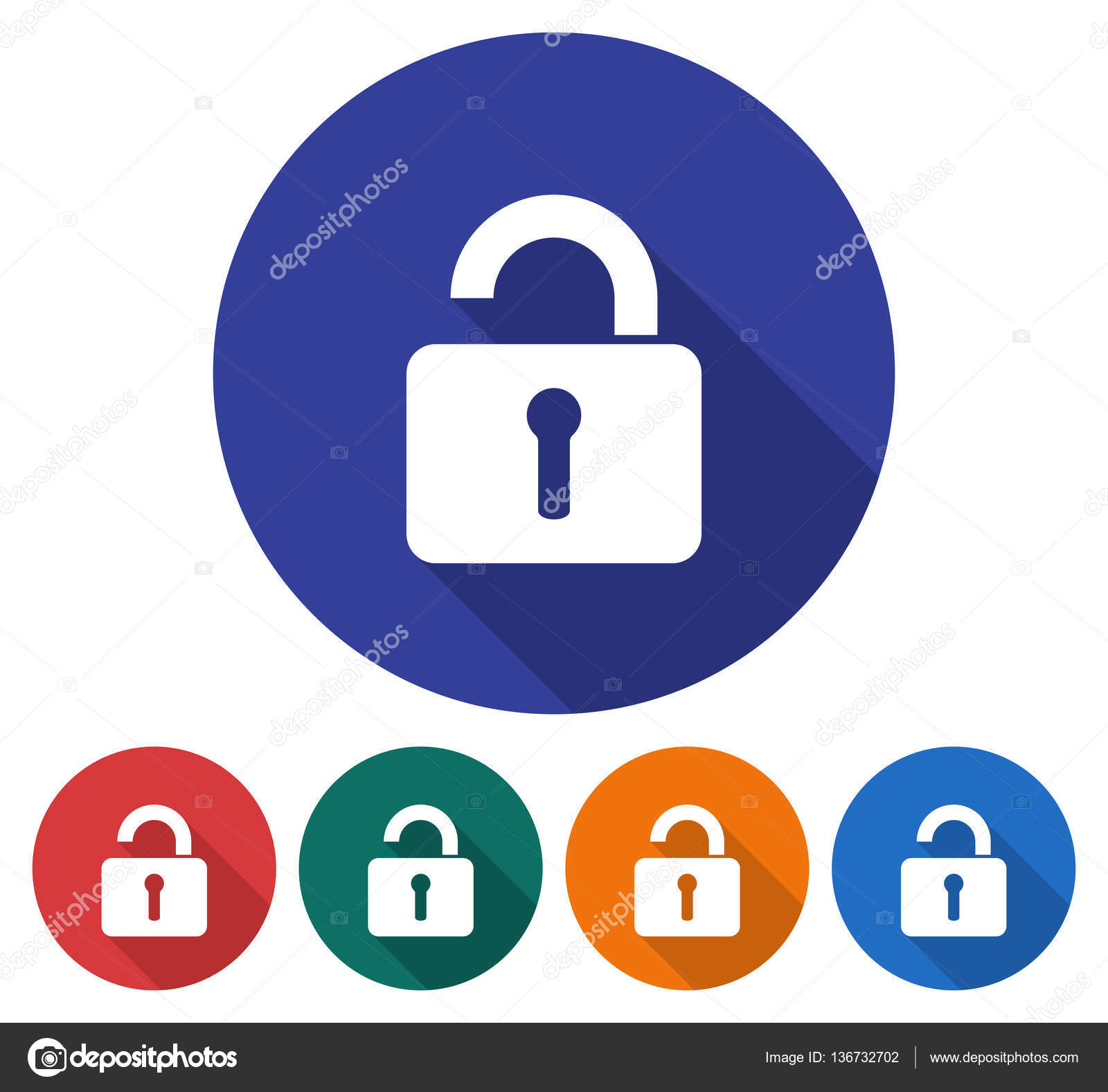 Unlocked padlock icon Stock Vector by ©vectol 136732702