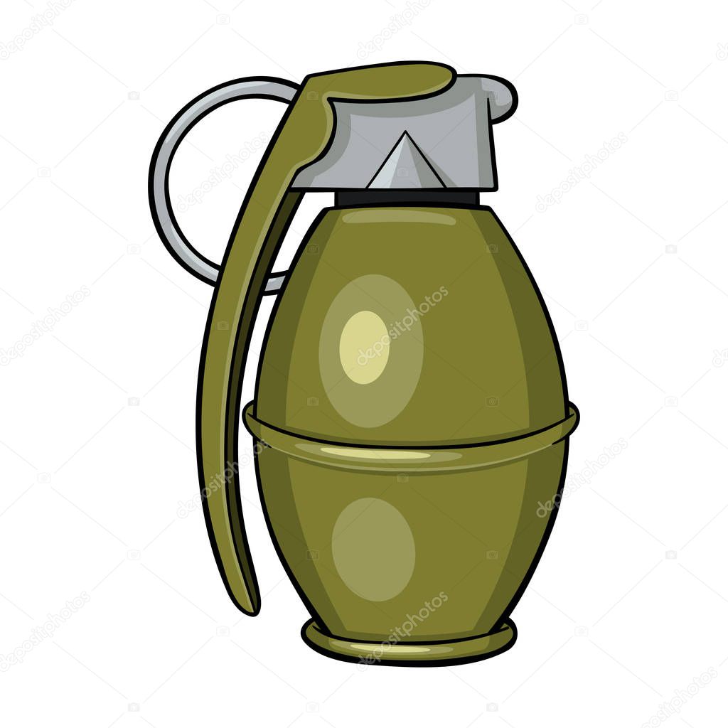 Dibujos animados ilustración de una granada de mano 2023