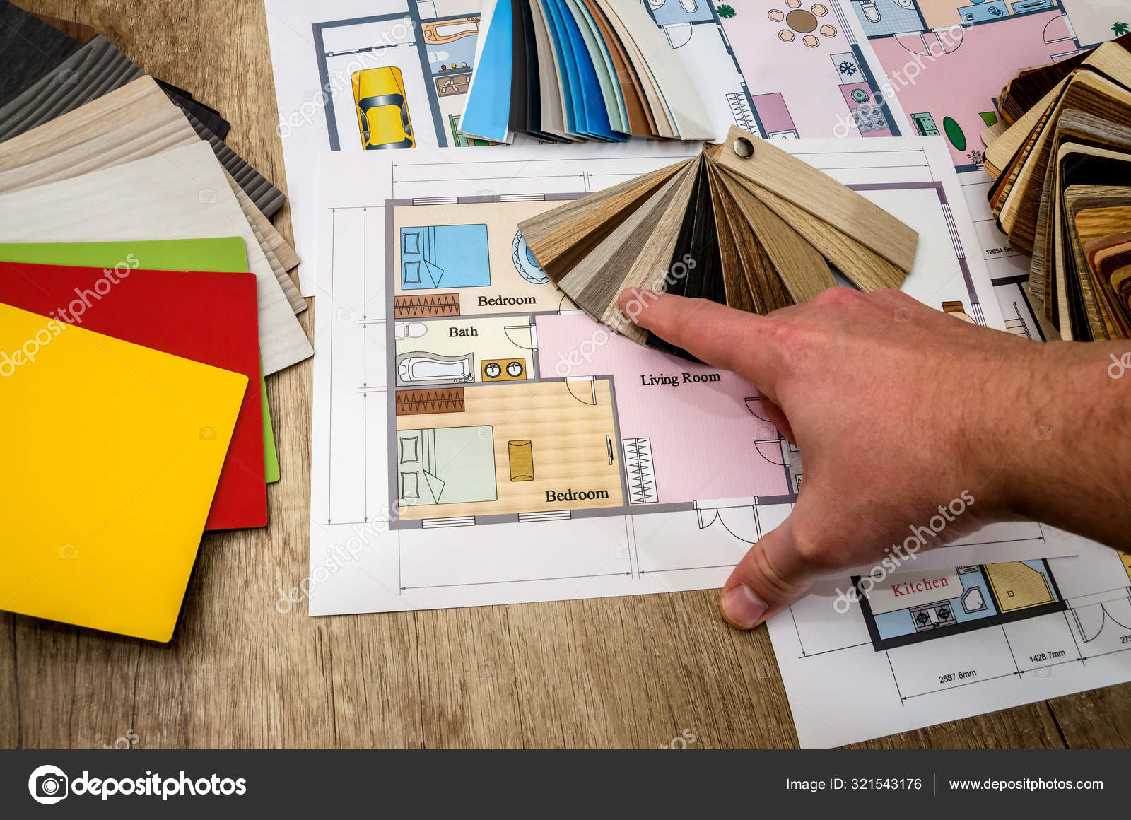 Architect's Hand Points Design House Stock Photo by ©alfexe 321543176