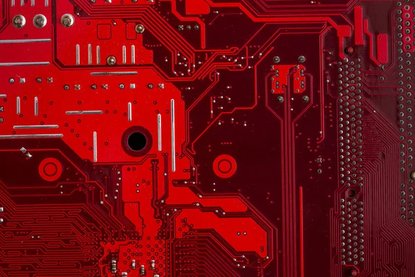 red circuit board. back side - Stock Image - Everypixel