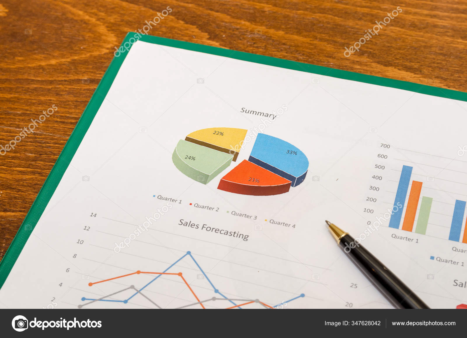 Financial Charts Table — Stock Photo © alfexe #347628042