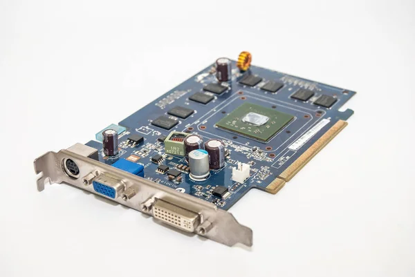 Hand Holding Graphic Card Gpu Isolated White Background — Stock Photo ...