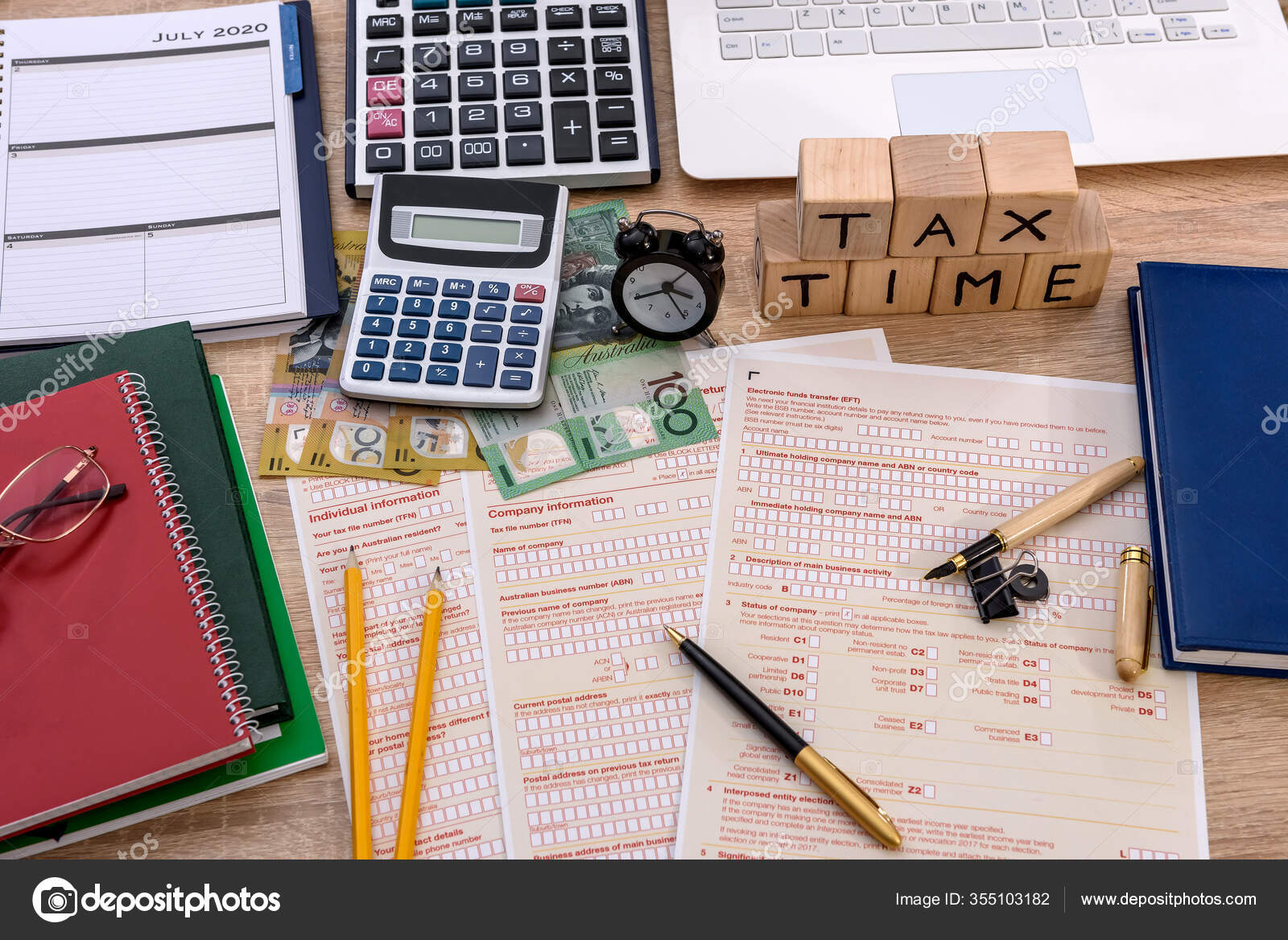 Australian Dollars Individual Tax Form Desk — Stock Photo © alfexe ... Australian Dollars Individual Tax Form Desk — Stock Photo © alfexe ...
