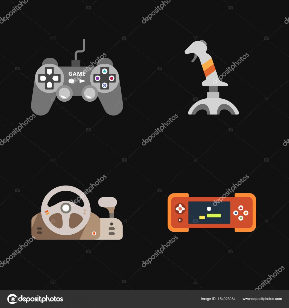 Four flat game icons Stock Vector Image by ©marnikus #154023084