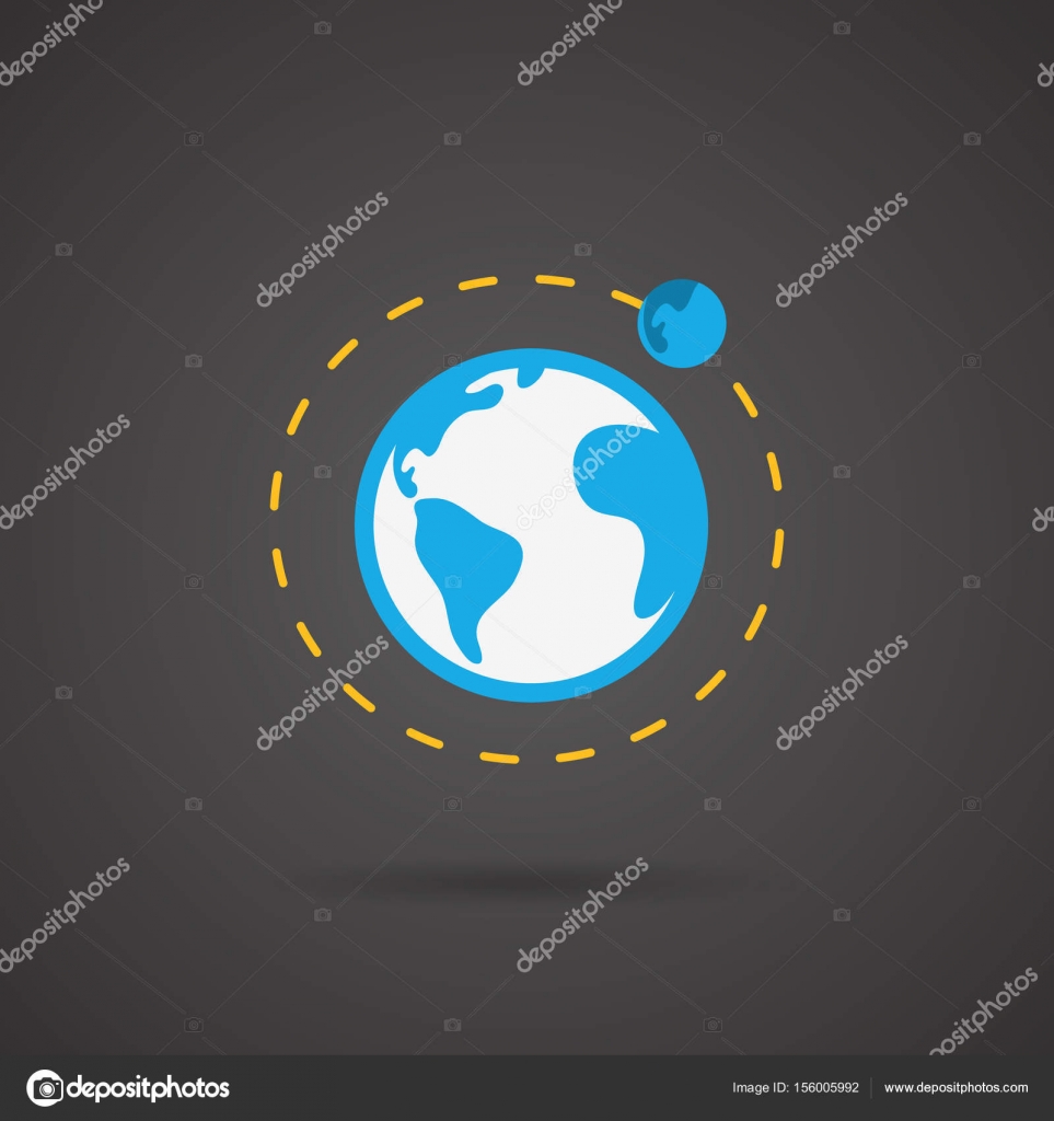 Earth orbit. Earth vector icon. Stock Vector by ©marnikus 156005992