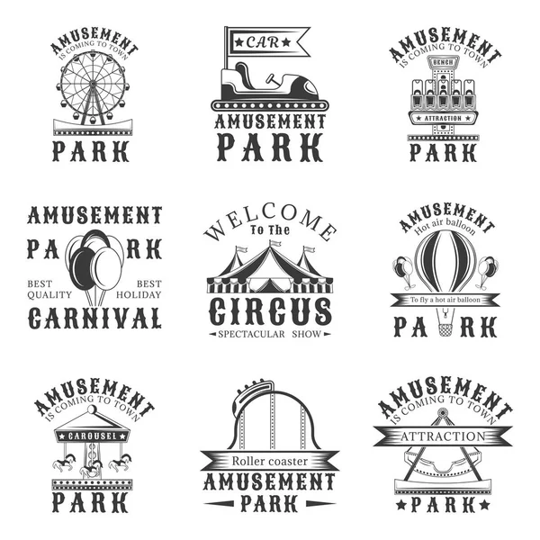 Set of amusement park logos Stock Vector Image by ©Skaryna #144211917