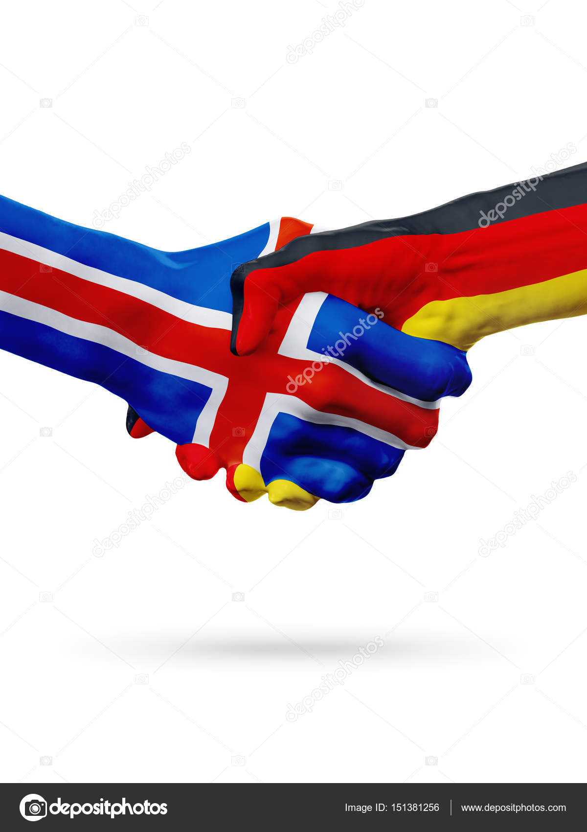 Flags countries, partnership friendship handshake concept. — Stock ...