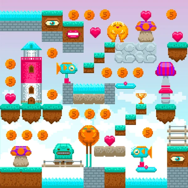 Retro video game Stock Vectors, Royalty Free Retro video game ...