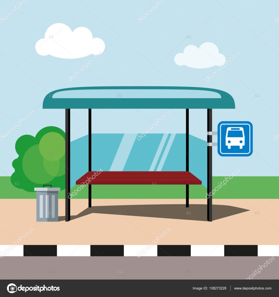 Cartoon Bus Stop