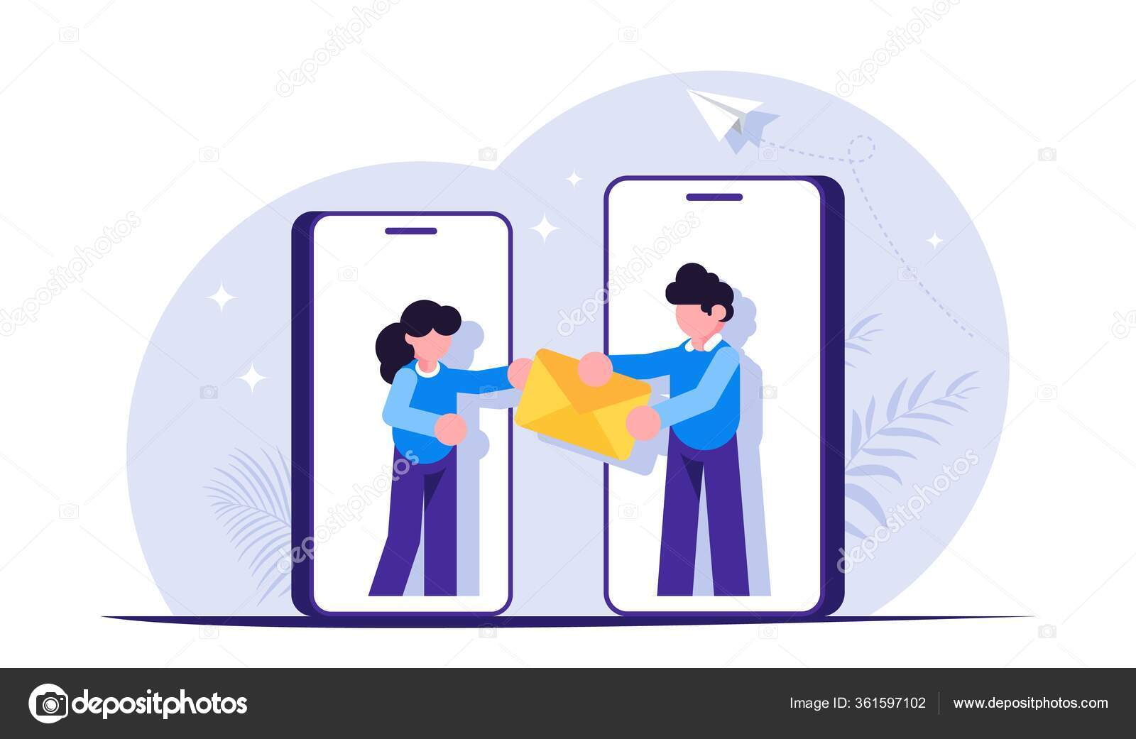 Sending messages is a concept. People are handing the envelope out of ...