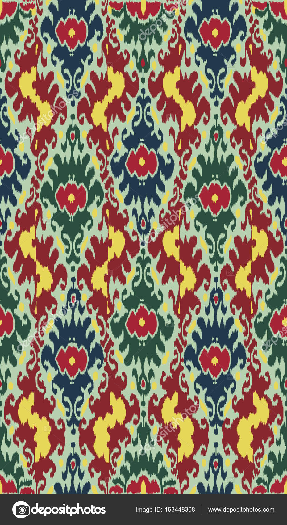 Oriental pattern. Silk pattern. Cotton pattern. Adras. Ikat. Stock ...