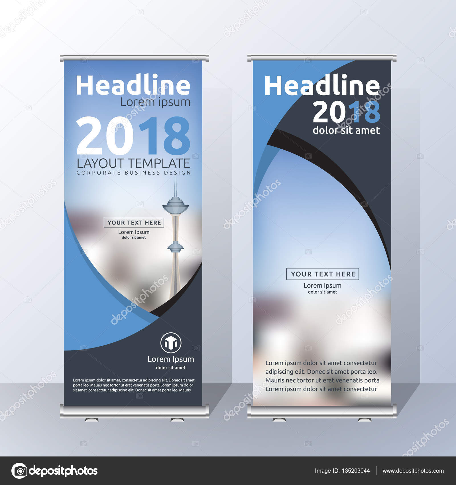 Vertical Roll Up Banner Template Design Stock Vector Image by ©raftel ...