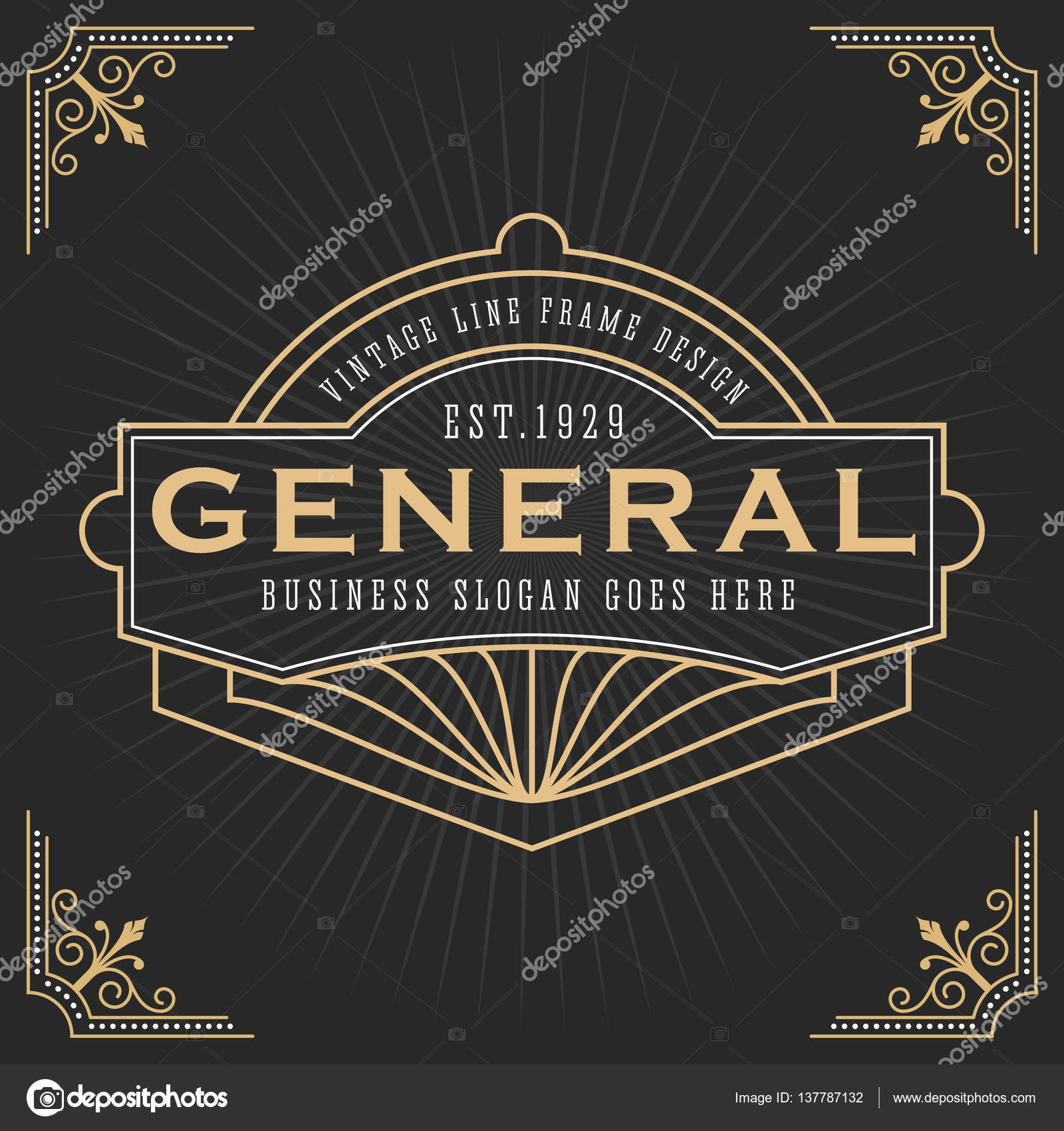 Vintage line frame design for your business Stock Vector by ©raftel ...