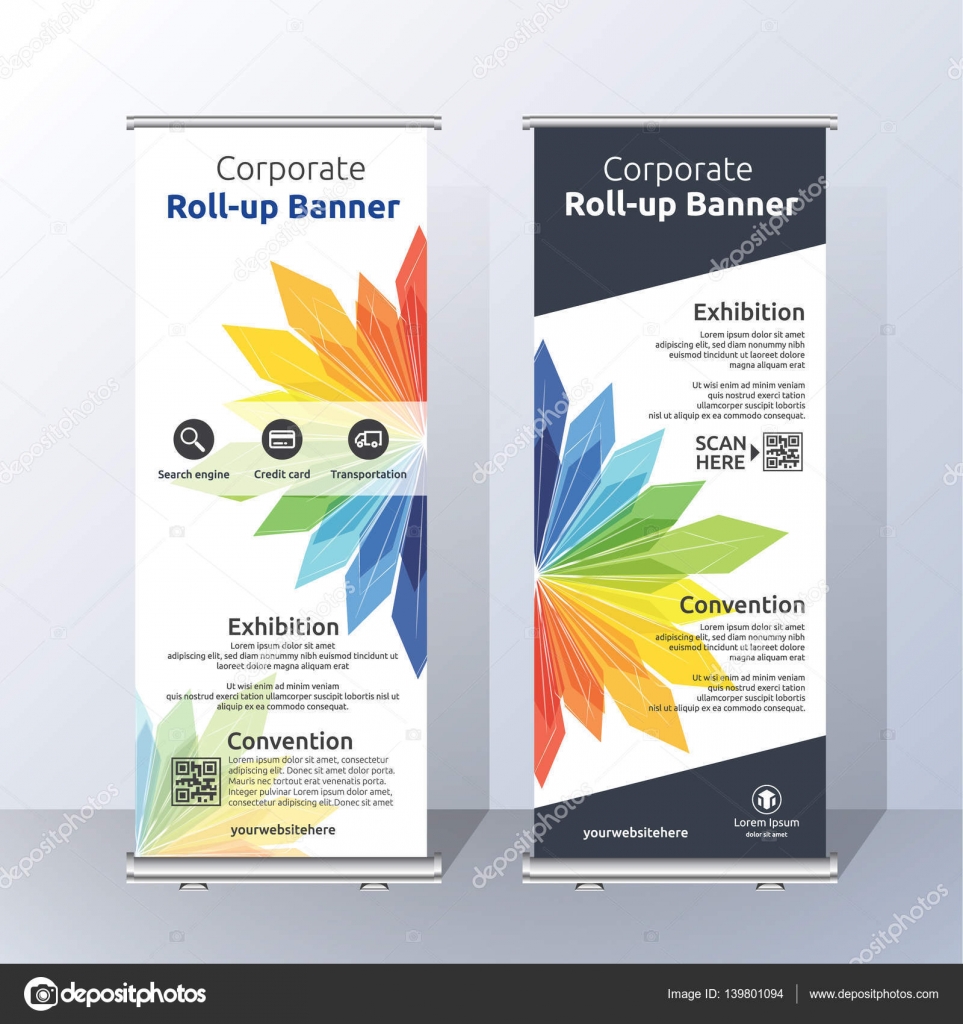 Vertical Roll Up Banner Template Design Stock Vector Image by ©raftel ...