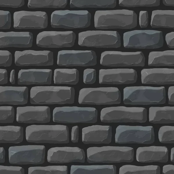 Seamless cartoon texture of dark gray cobblestone - Stock Image ...