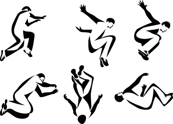 Silhouette People Doing Backflips