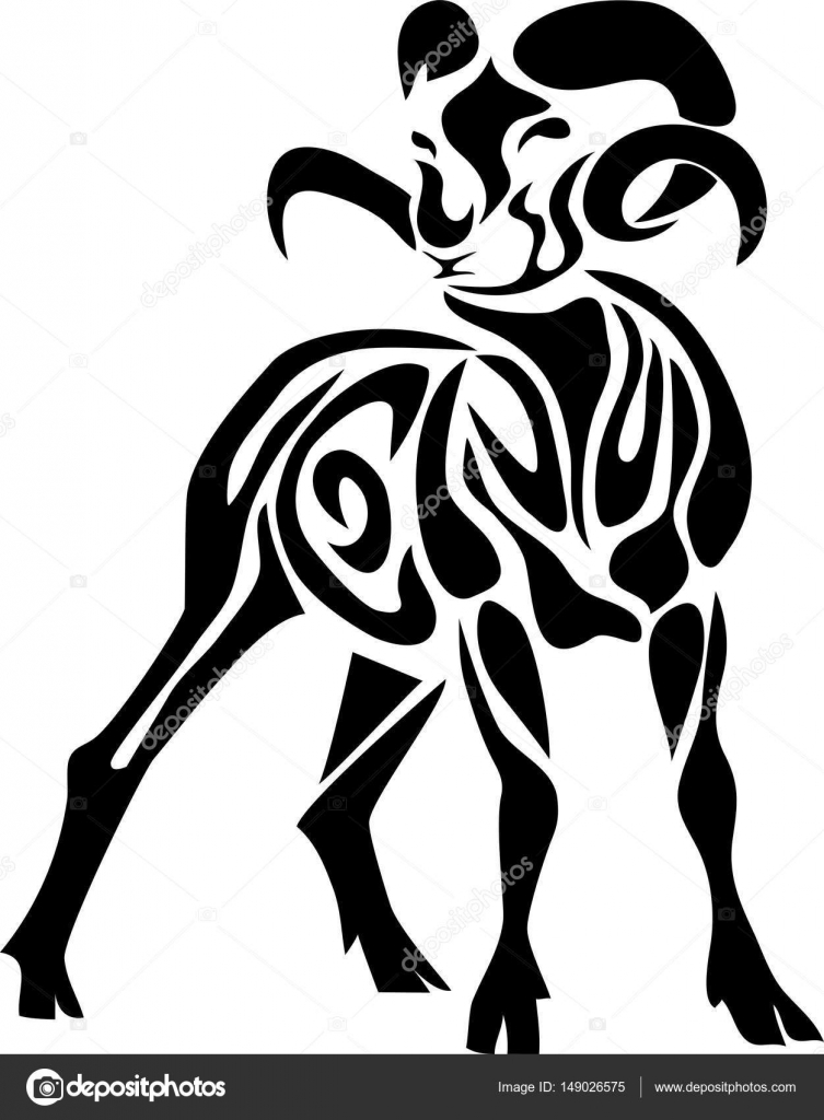Tribal Sheep Tattoo
