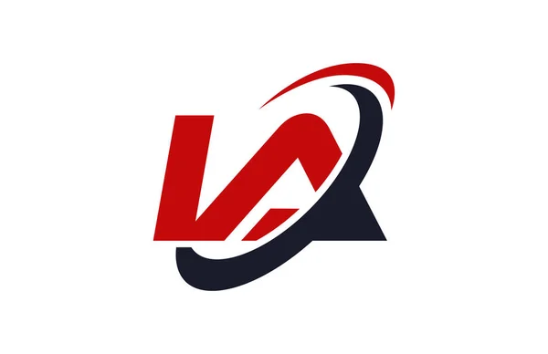 Logo Swoosh Global Red Letter Vector Concept Stock Vector by ...