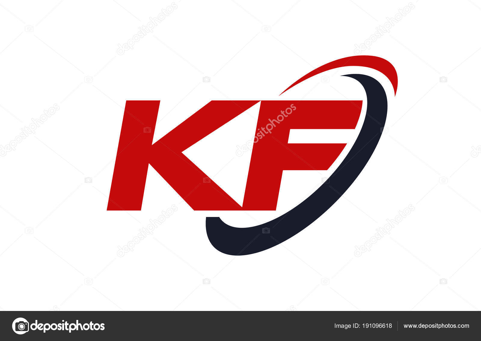 Logo Swoosh Ellipse Red Letter Vector Concept Stock Vector Image by ...