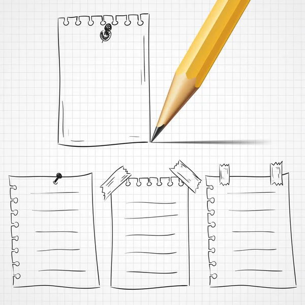 Set of hand drawn paper notes Stock Vector Image by ©AlionaManakova ...