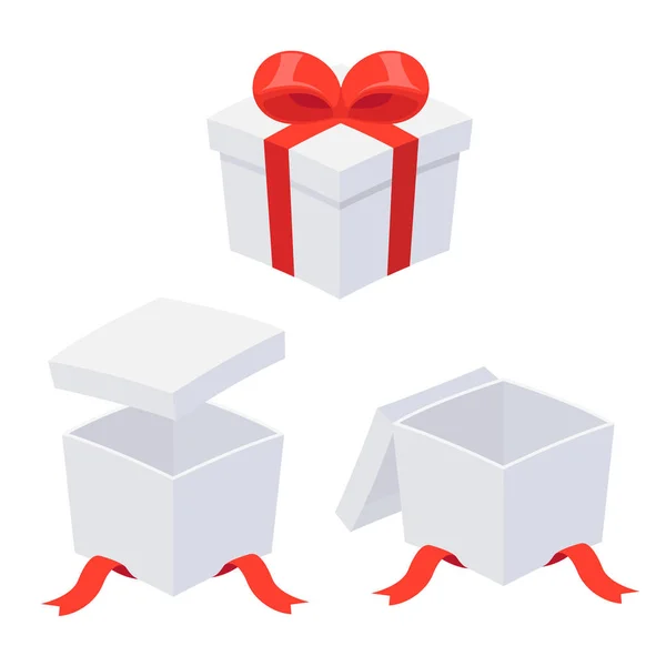 Open And Closed Gift Box