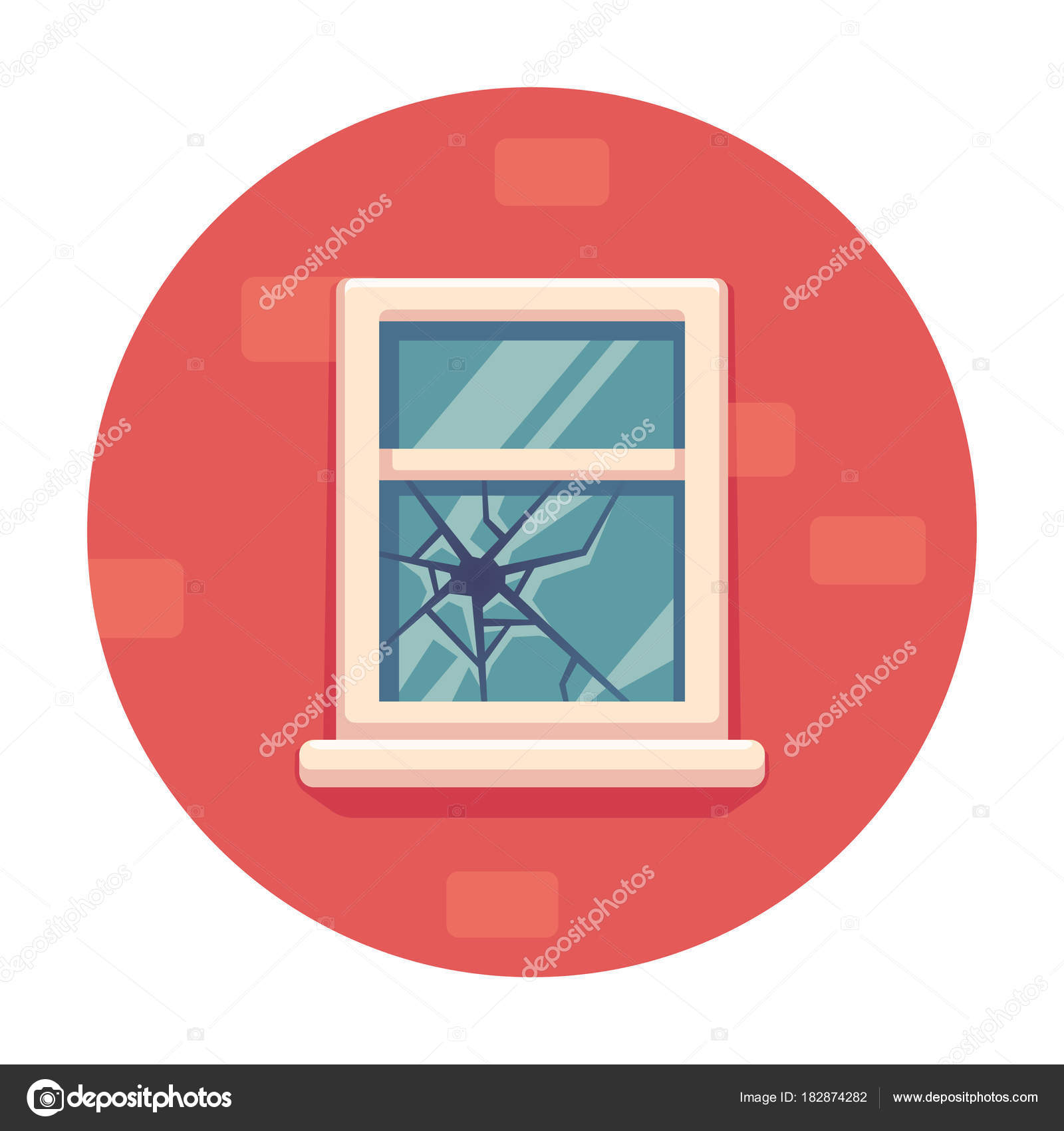 Broken Glass Window Drawing