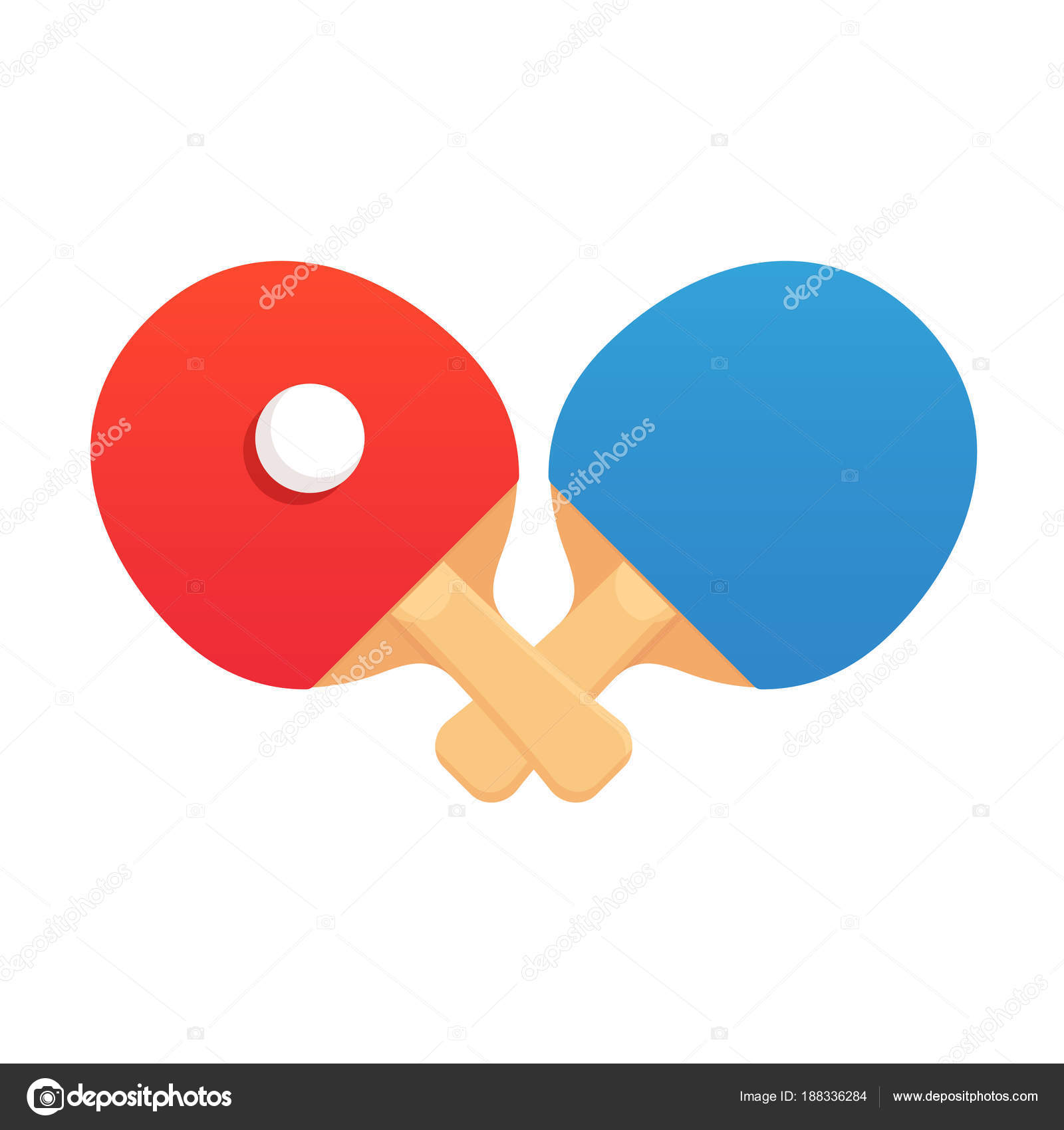 Table tennis emblem | Table Tennis Challenge Emblem Two Crossed Ping ...