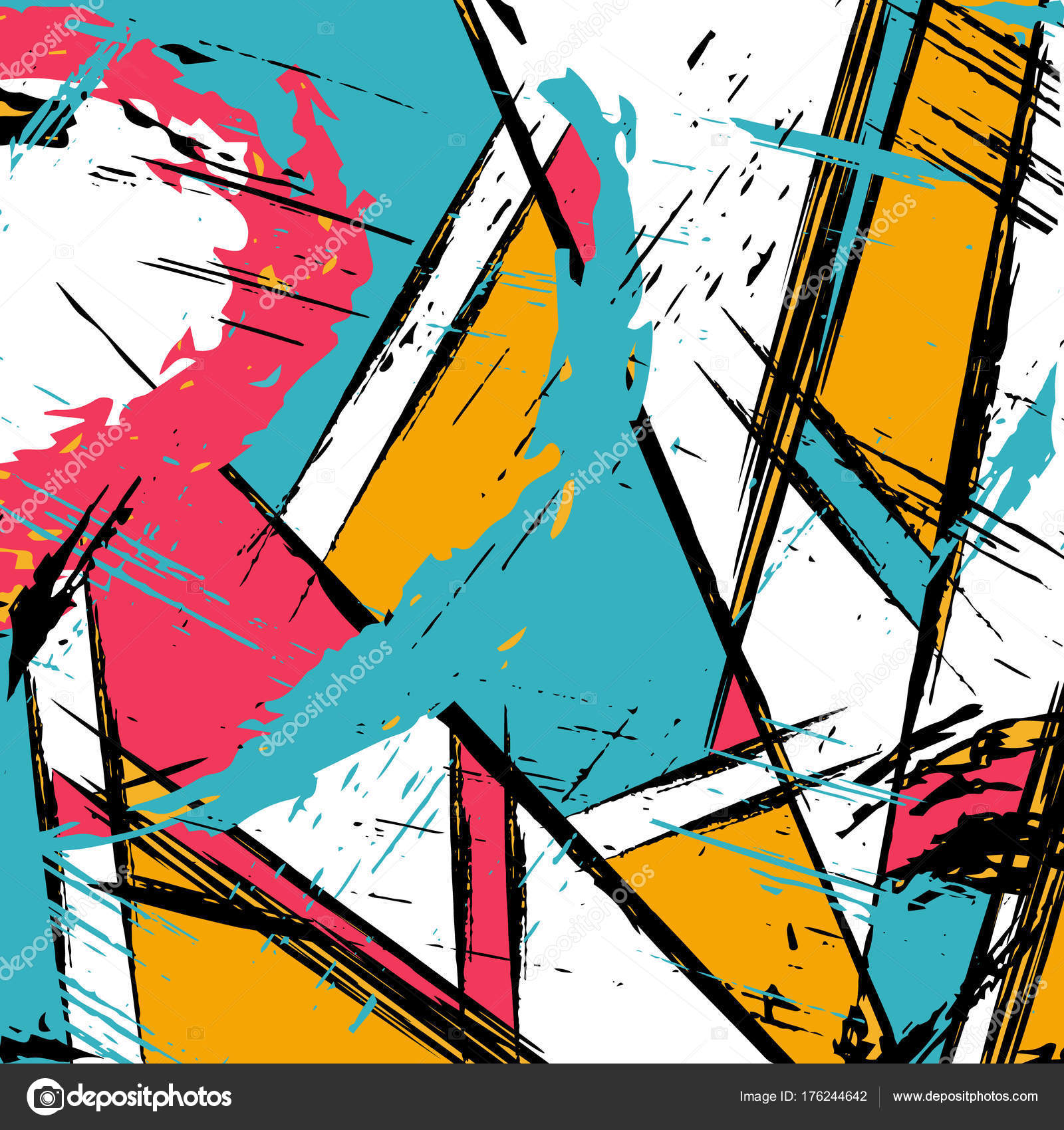 Belle illustration vectorielle abstraite de motif graffiti foncé ...