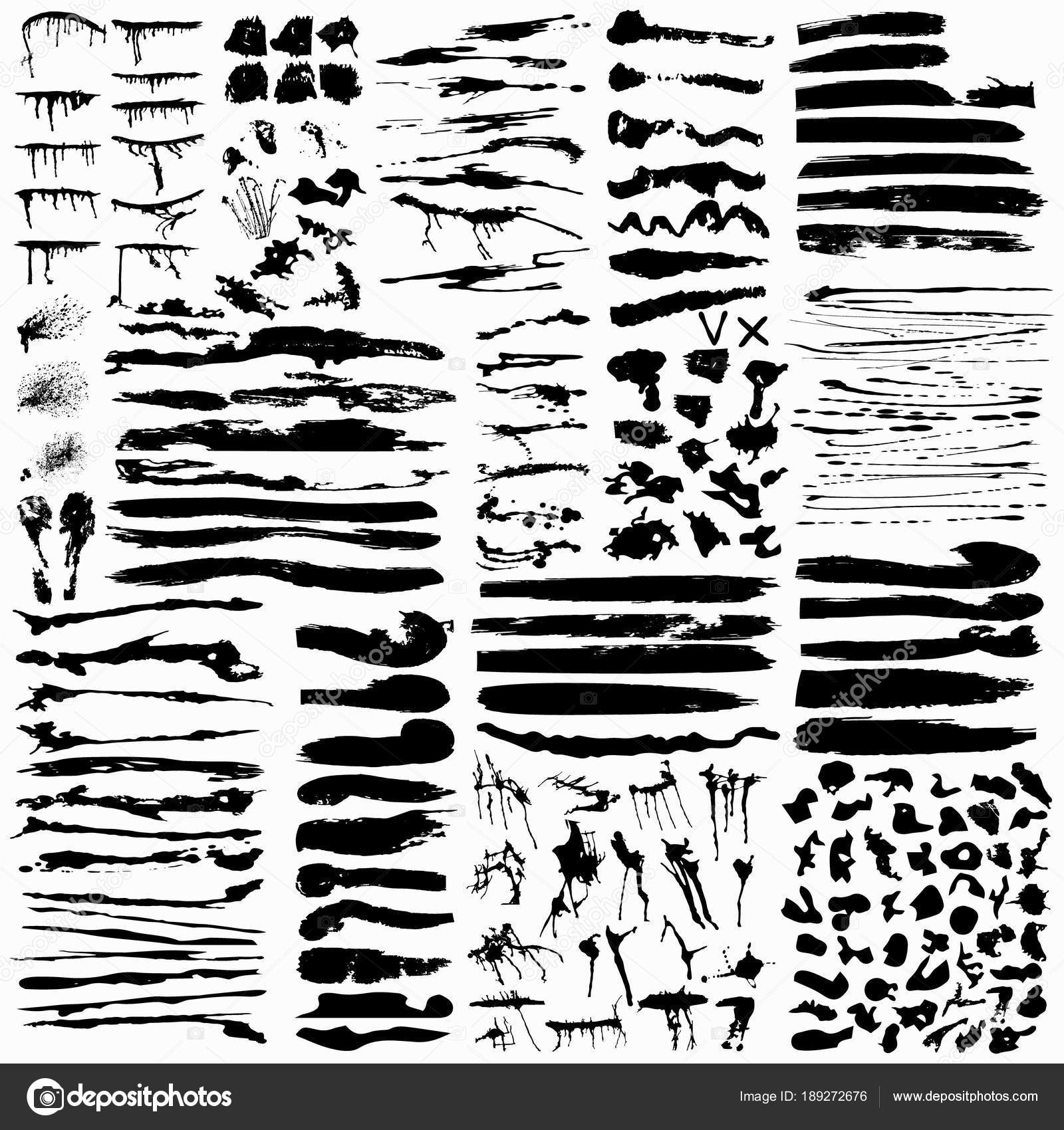 A collection of ink strokes for your design Stock Vector Image by ...