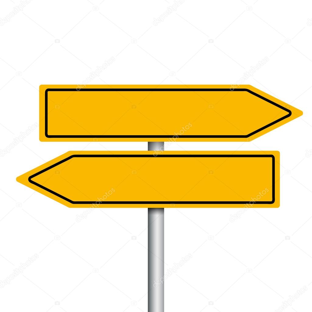 Empty yellow road signs Stock Vector by ©LuckyTD 126138756