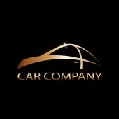 Golden abstract car logo — Stock Vector © baser #43353761