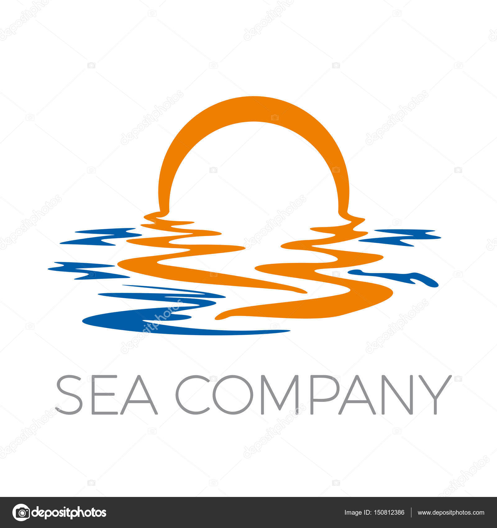 Sol abstracto vectorial reflejándose en el mar Vector de stock por ...