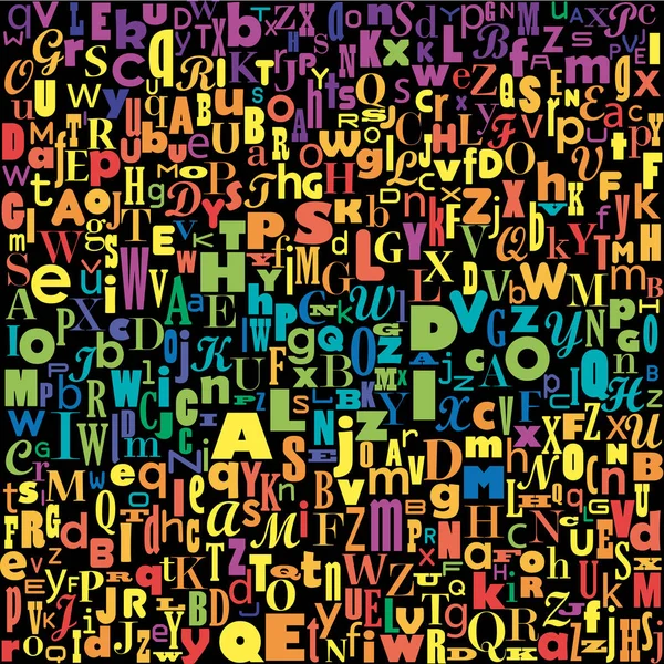 Banner Abstract Confuse Colorful Alphabet Vector Background Stock ...