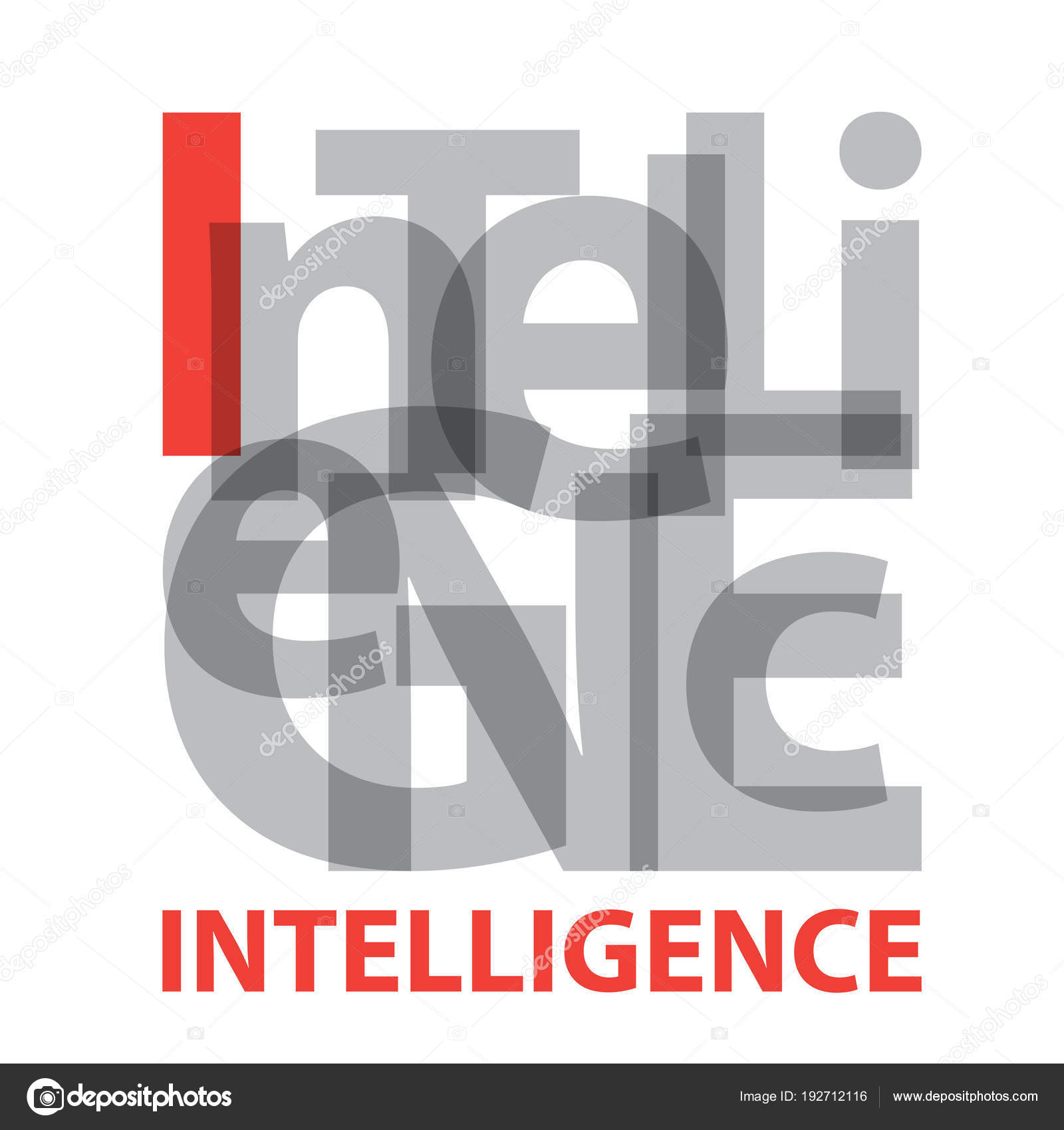 Vector intelligence. Broken text Stock Vector Image by ©LuckyTD #192712116