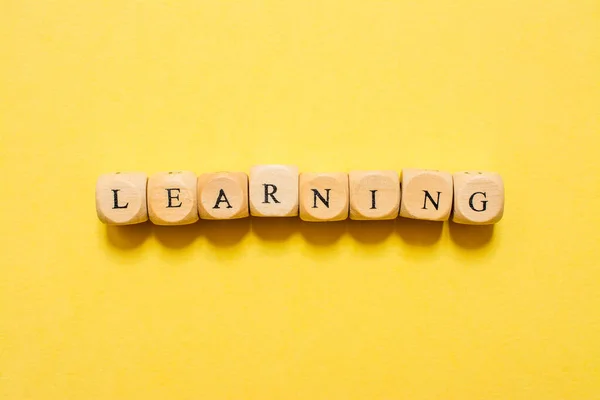 Word Education Text Made Dice Yellow Background — Stock Photo © LuckyTD ...